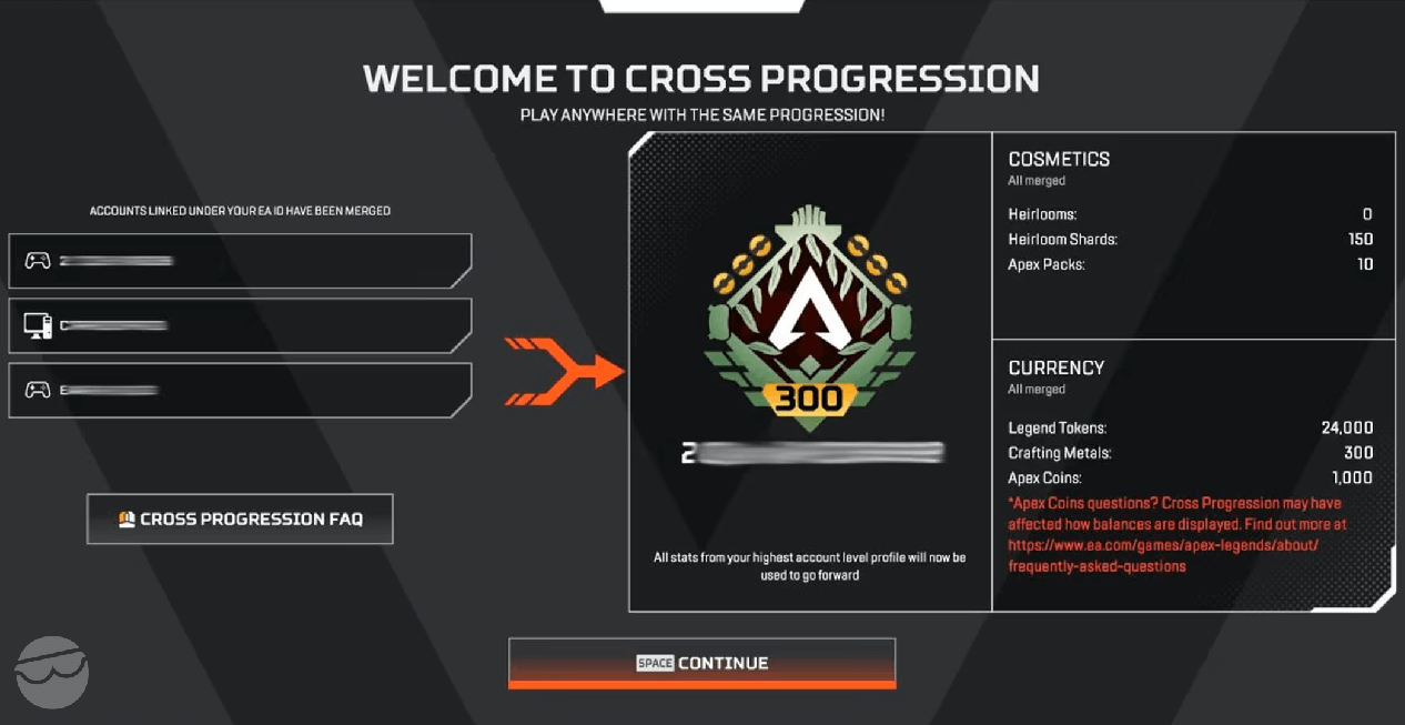 Apex Legends Cross Progression on PC, PS5, Xbox 2025